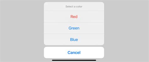 how to show an action sheet a free swiftui by example tutorial
