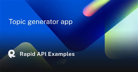 topic generator app
