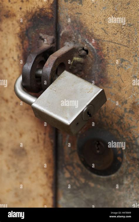 Lock Padlock Goal Rust Stock Photo Alamy