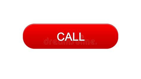 Call Web Interface Button Red Color Consultant Assistance Technical Support Stock Illustration