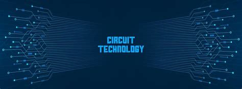 Premium Vector Abstract Technology Background Blue Circuit Board Pattern Microchip Power