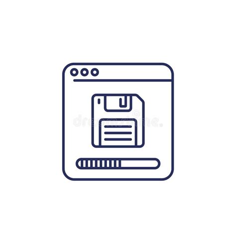 Backup Or Copy Files Icon With A Floppy Disk Stock Illustration