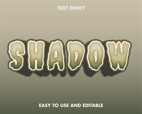 Premium Vector Shadow Text Effect Editable Font Style