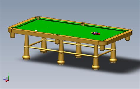 台球桌1solidworks 2013模型图纸免费下载 懒石网