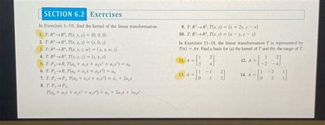 solved in exercises 1 10 find the kemel of the linear