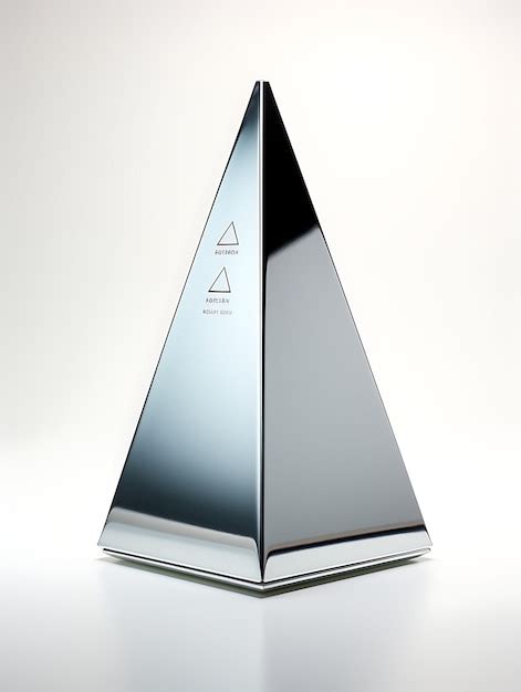 Premium Photo Collection Of Pyramid Shaped Box Triangular Design Metallic Foil Packaging