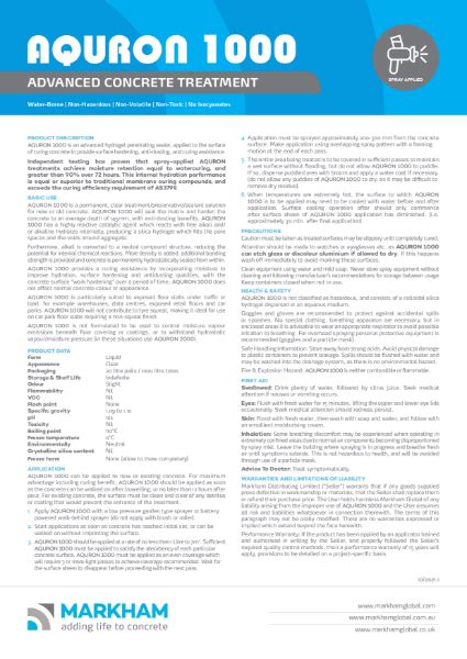 AQURON Technical Data Sheet NBS Source