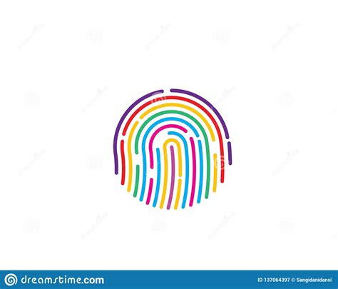 Fingerprint Illustration Vector Template Stock Vector Illustration Of Print Scanning 137064397