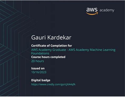 Gauri Kardekar On Linkedin Aws Machinelearning Graduate