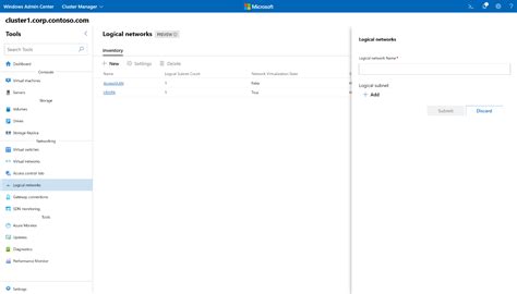 Manage Tenant Logical Networks Azure Docs