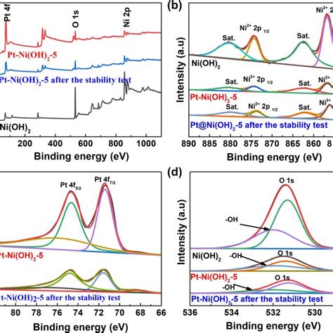 A Xps Survey Spectra Of Pt Nioh 2 5 Pt Nioh 2 5 After The Download Scientific Diagram