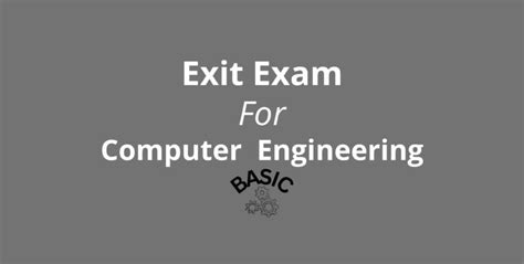Exit Exam For Computer Engineering Learnethiopia