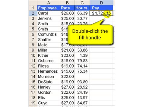 Paul S Daily Posts Double Click The Fill Handle