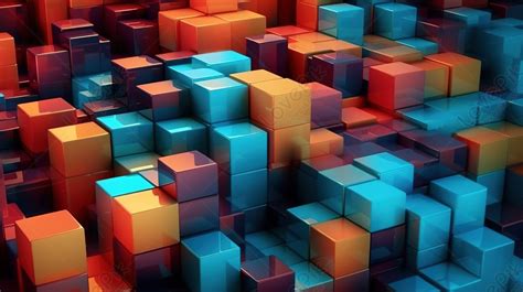 세련된 색상 구성표를 사용하여 멋진 3d 렌더링 테크노 스타일의 추상 사각형 텍스처 색상 배경 디지털 기술 배경 3d 색상 배경 이미지 Hd 색상 디지털 기술