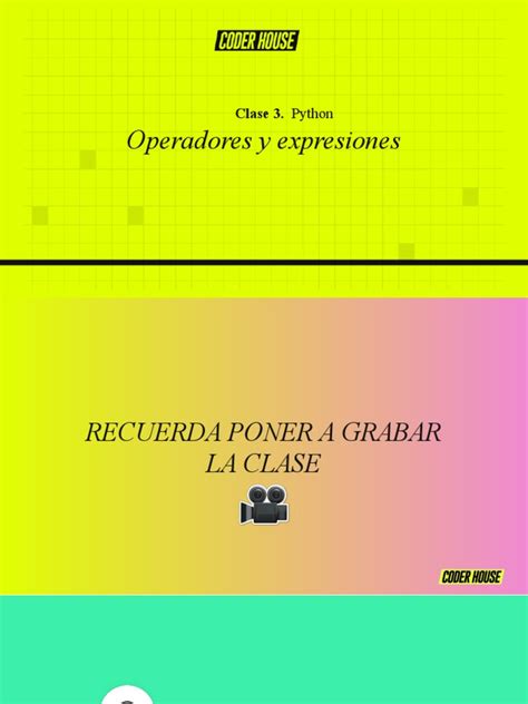 Clase 3 Operadores Y Expresiones Pdf Python Lenguaje De