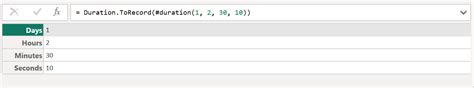 Durationtorecord Function Of Power Query Power Bi Ashish Coder