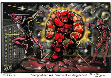 Deadpool Vs Juggernaut By Jeffart64 On Deviantart