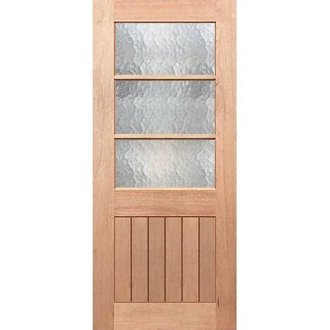 Half French 3l Vgroove Internal Toughened Krystalite Complete Doors