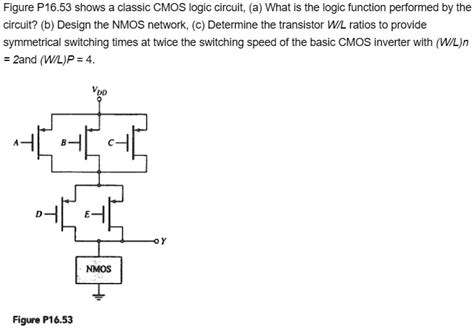 Solved Figure P1653 Shows A Classic Cmos Logic Circuit What Is The