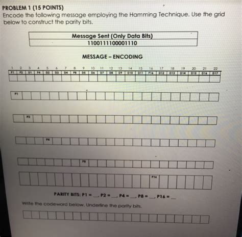 solved problem 1 15 points encode the following message