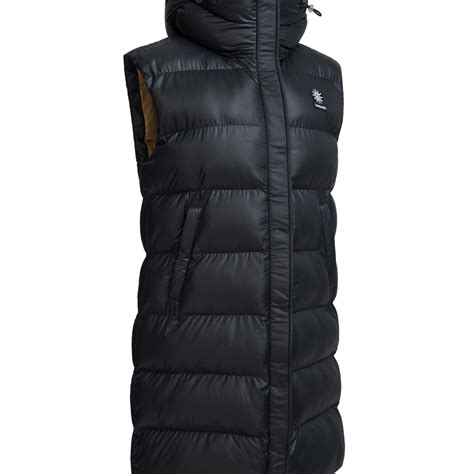 Sandbanks Shell Bay Hooded Long Gilet Black