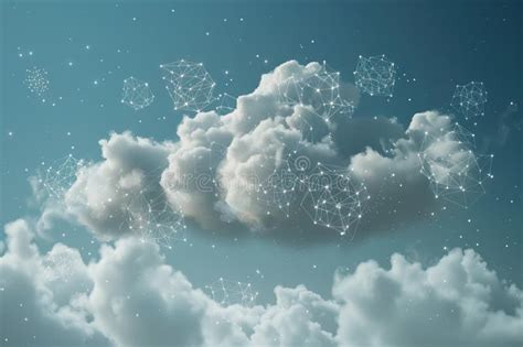 Digital Cloud Network Concept In Sky Stock Illustration Illustration Of Internet Space 327318072