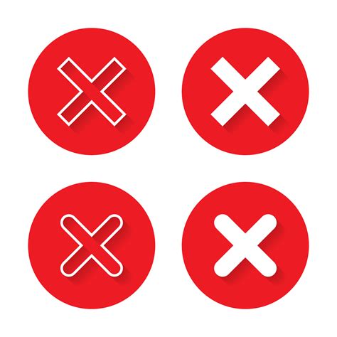 x cruz mal vector de icono de error en estilo plano 12098610 vector