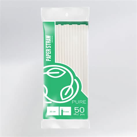 Opure หลอดกระดาษ ขนาด 8 มิล ยาว 21 ซม สีขาว ไม่หุ้มซอง จำนวน 2 000 ชิ้น Makro Pro