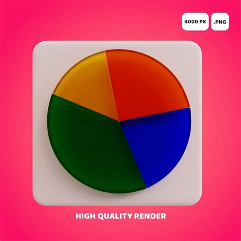 premium psd 3d graph pie chart icon