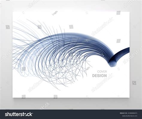 Design Template Curved Lines Perspective Effect Stock Vector Royalty Free 2190806471