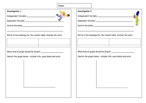 How Science Works Variables And Graphs Teaching Resources