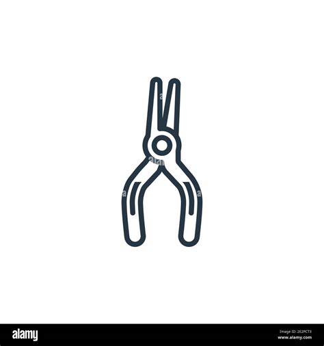 Pliers Outline Vector Icon Thin Line Black Pliers Icon Flat Vector Simple Element Illustration