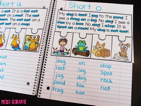 Miss Giraffes Class Phonics Fluency Notebooks