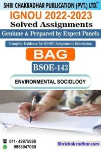 IGNOU BSOE Solved Assignment Environmental Sociology IGNOU Solved Assignment IGNOU