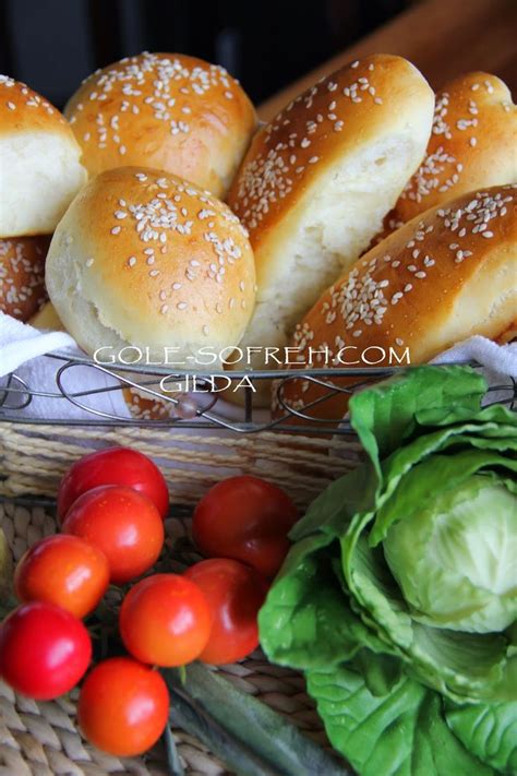 نان همبرگر یا هاتداگ Bread Recipes Homemade Homemade Recipes Recipes