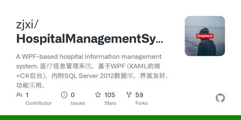 github zjxi hospitalmanagementsystem wpf a wpf based hospital