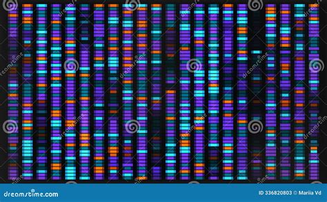Dna Sequence Map Genetic Visualization Pattern For Medical Analysis