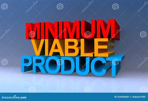 Minimum Viable Product On Blue Stock Illustration Illustration Of