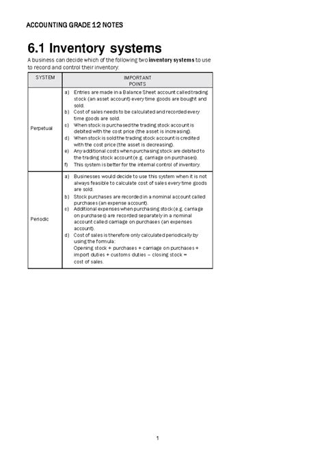 Accounting Notes Grade 12 Accounting Grade 12 Notes A Reflection Of