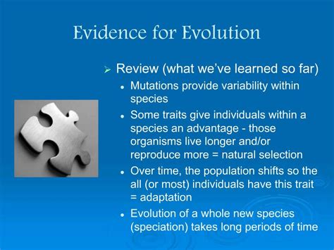 Ppt Evidence For Evolution Powerpoint Presentation Free Download