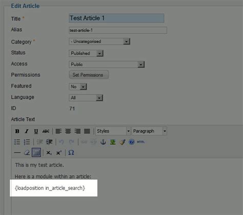 Joomla Put A Module In An Article InMotion Hosting