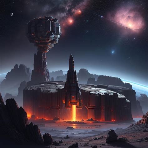 Premium Ai Image Asteroid Mining Colony