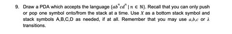 Solved A Draw A PDA Which Accepts The Language Abcd Chegg Com