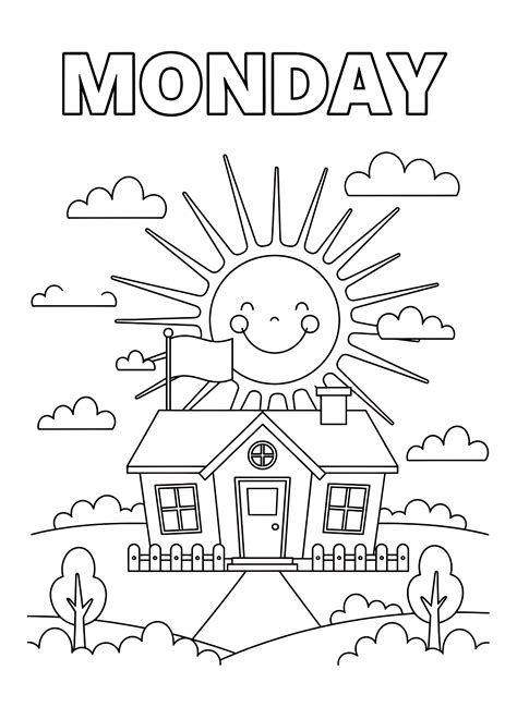8 Free Monday Coloring Pages