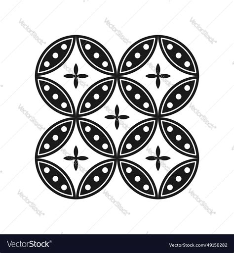 Indonesian Java Batik Heritage Element Design Vector Image