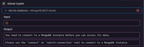 Use Mongodb Conversationally In Vs Code With Mcp And Github Copilot Glama