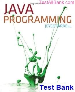 Java Programming Th Edition Joyce Farrell Test Bank