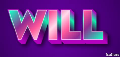 Will Text Effect And Logo Design Word