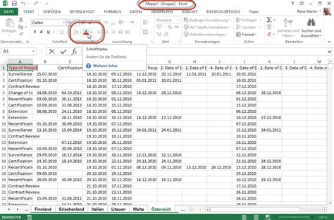 Tabellenblatt Excel Nervt