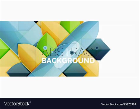Geometric Abstract Background Dynamic Shapes Vector Image